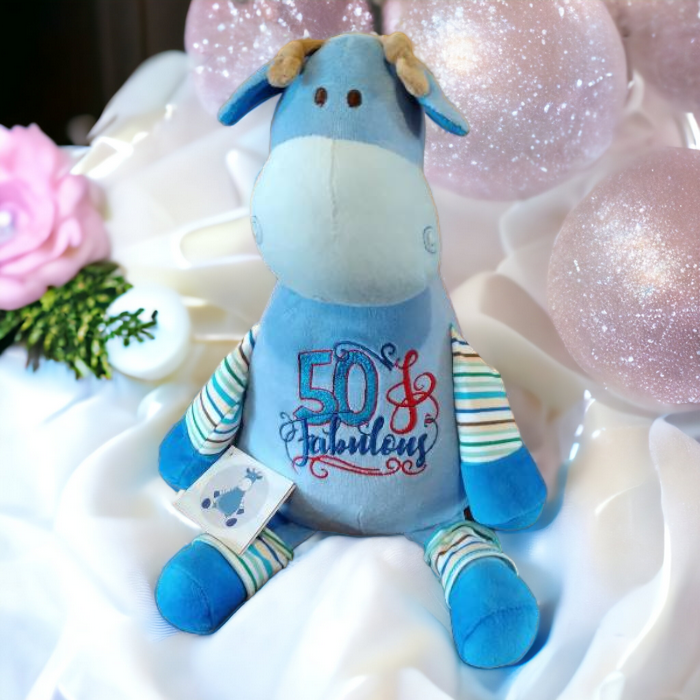 Personalised Embroidered Oeko/Cubby Birthday Animals – Any age ...