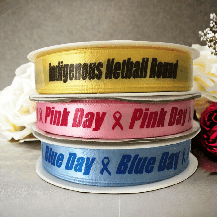Customised Sports Ribbon 15mm x 25 Metres Roll – Heartfelt Inspirations